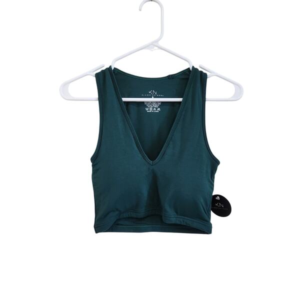 Klassy Network | Tops | Klassy Network Deep V Neck Dark Green Crop Top ...